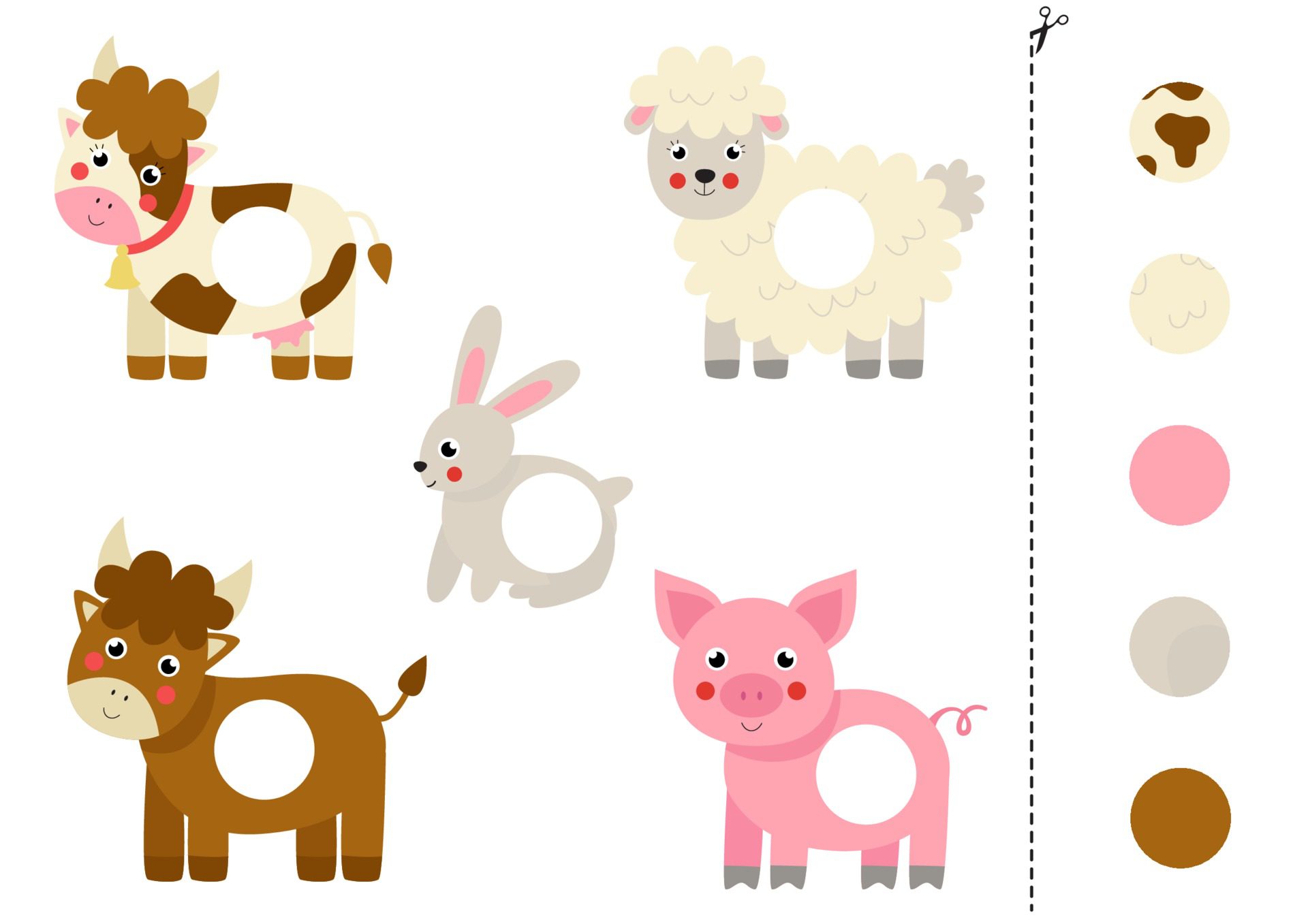 Dónde encontrar plantillas de animales de granja para recortar y pegar