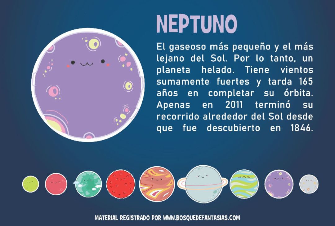 Qué características tiene el planeta Neptuno para niños